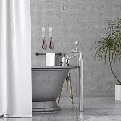 DOITOOL 3pcs Hanger Punch Glass Hook Clothing Frameless Hangers Extended Hats Free Stainless Steel Squeegee Hanging The Bedroom Robe Back Bathroom Storage Home Clo Universal Hooks Silver