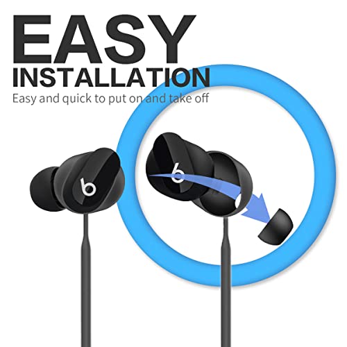 WOFRO Anti-Lost Strap for Beats Studio Buds, Sports Anti-Slip Soft Silicone Lanyard Accessories Compatible with Beats Studio Buds Bluetooth Headphones Neck Rope Cord (Black)