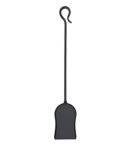 Plow & Hearth 5 Piece Hand Forged Iron Fireplace Tool Set with Poker | Tongs | Shovel | Broom | and Stand 7-in Diam. x 27.5 H Black