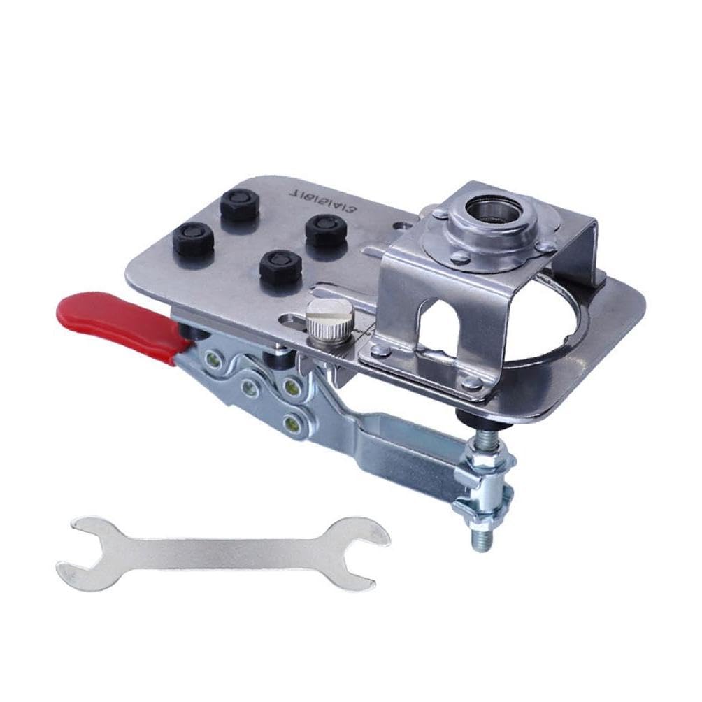 Concealed Hinge Jig with Clamp Drilling Guide Hole Locator Kits Hinge Punching Tool for Cabinet Door Hinges Inset Stainless Steel Opening Locator
