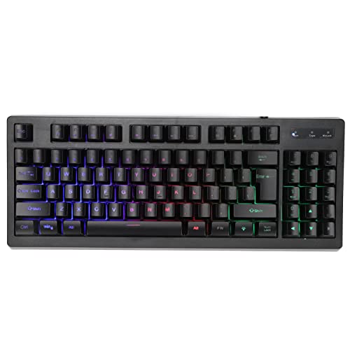 Garsentx Wired Computer Keyboard, 89 Keys Gaming Keyboard with Backlight, Foldable Stands, Wired Keyboard USB Plug and Play for PC, Laptop, Desktop Computer