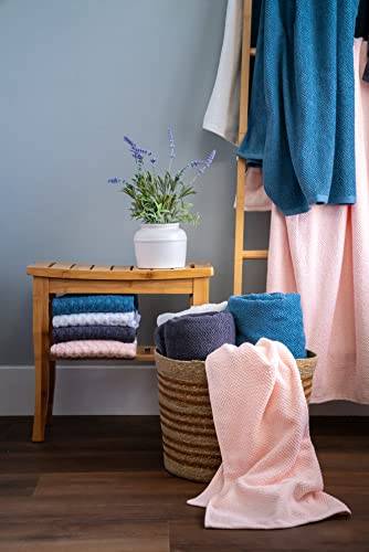 Simpli-Magic 79446 Diamond Bath Towels Set, 6 Piece Set, 2 Bath Towels, 2 Hand Towels, 2 Washcloths, White