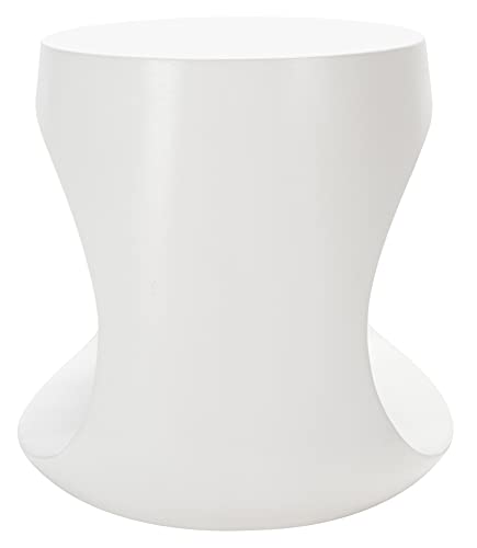 SAFAVIEH Outdoor Collection Vikki Modern Ivory Concrete Accent Table (Fully Assembled) VNN1040B