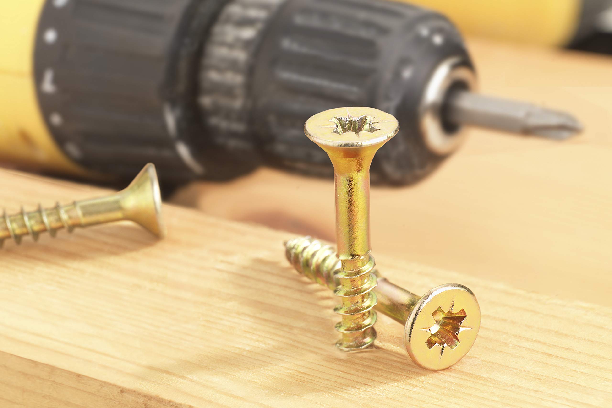 CONNEX B30112 Uni. Screw PZ 4,5x60 per Bucket, Gold, 4,5 x 60 mm (260 Stück)