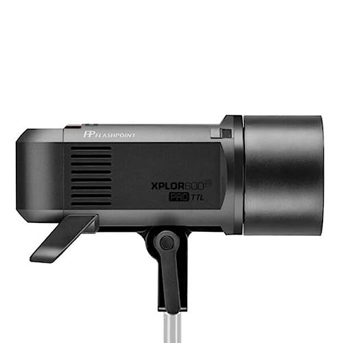 Flashpoint XPLOR 600 PRO TTL Li-ion Battery-Powered HSS Strobe Light with Built-in R2 2.4GHz, Bowens Mount 600w Wireless Monolight with 370 Full-Power Flashes for Outdoor Strobe Light Photography