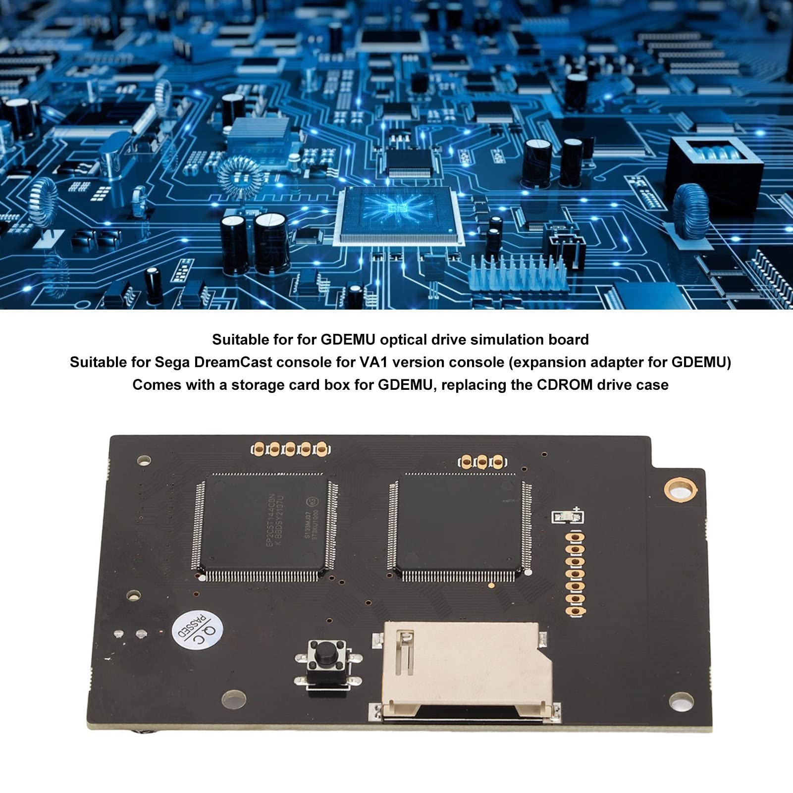 for GDEMU Optical Drive Board with Kit, V5.15b Replacement Optical Drive Simulation Board for Sega Dreamcast VA1 Host, with 32GB SD Card, Good Heat Dissipation