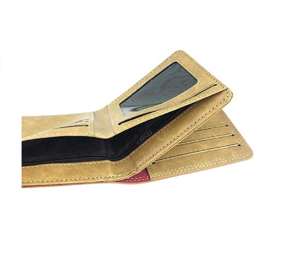 yehert Anime Brown Wallet Cosplay 10 Slots Bifold Wallet Card Holder Purse