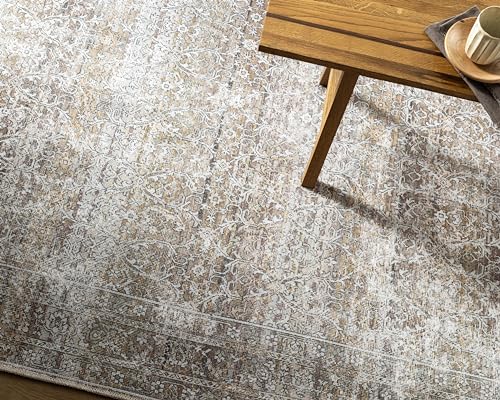 Livabliss x Our PNW Home Rainier Updated Traditional Washable Area Rug, 7'10" x 10'2", Taupe