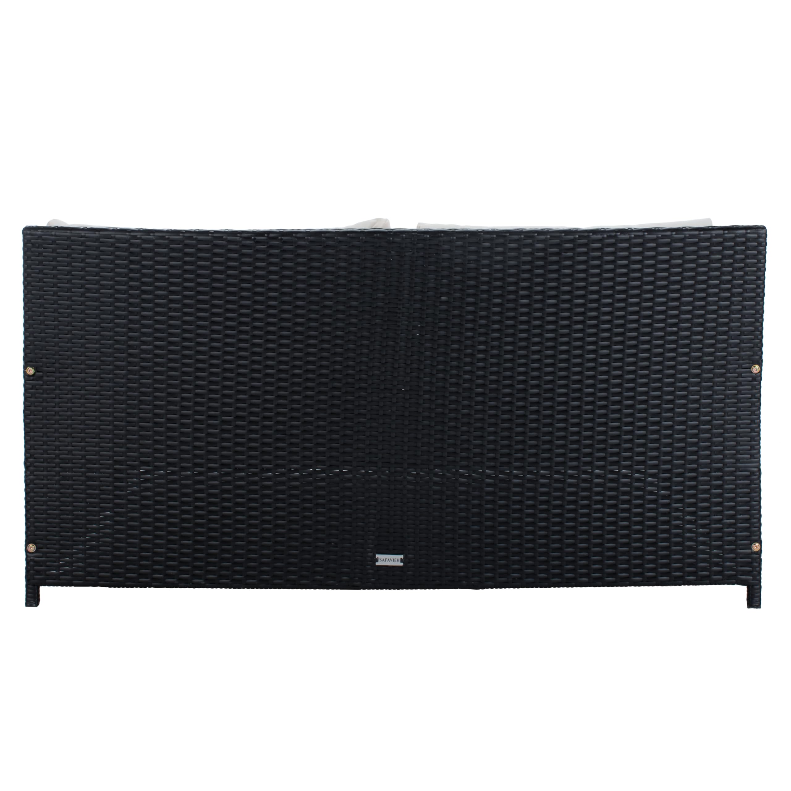 Safavieh PAT7500A Outdoor Collection Cadeo Black and White Cushion Daybed