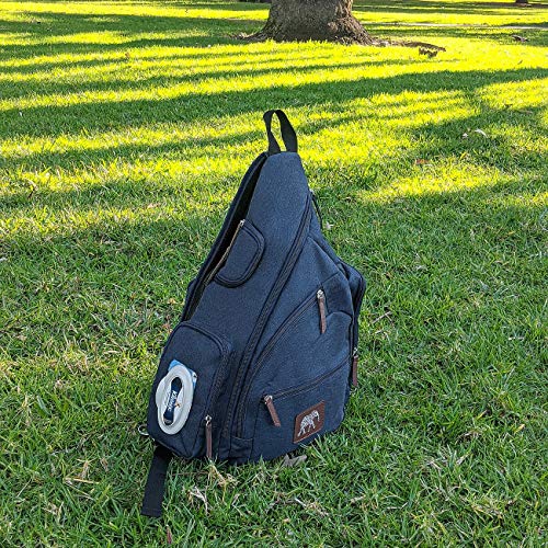 Diaper Bag, Shoulder Sling Backpack, Crossbody, Small to Medium, Unisex, Navy, with changing pad/mat, wipes dispenser and insulated milk bottle compartment