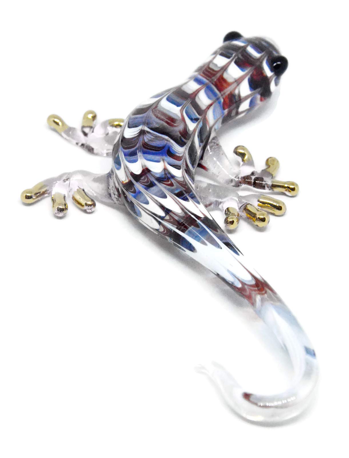 Salamander Lizard Handmade Glass Figurines Murano Glassblowing Art Animal Figure Crystal Reptile Home Decor Garden Ornaments.