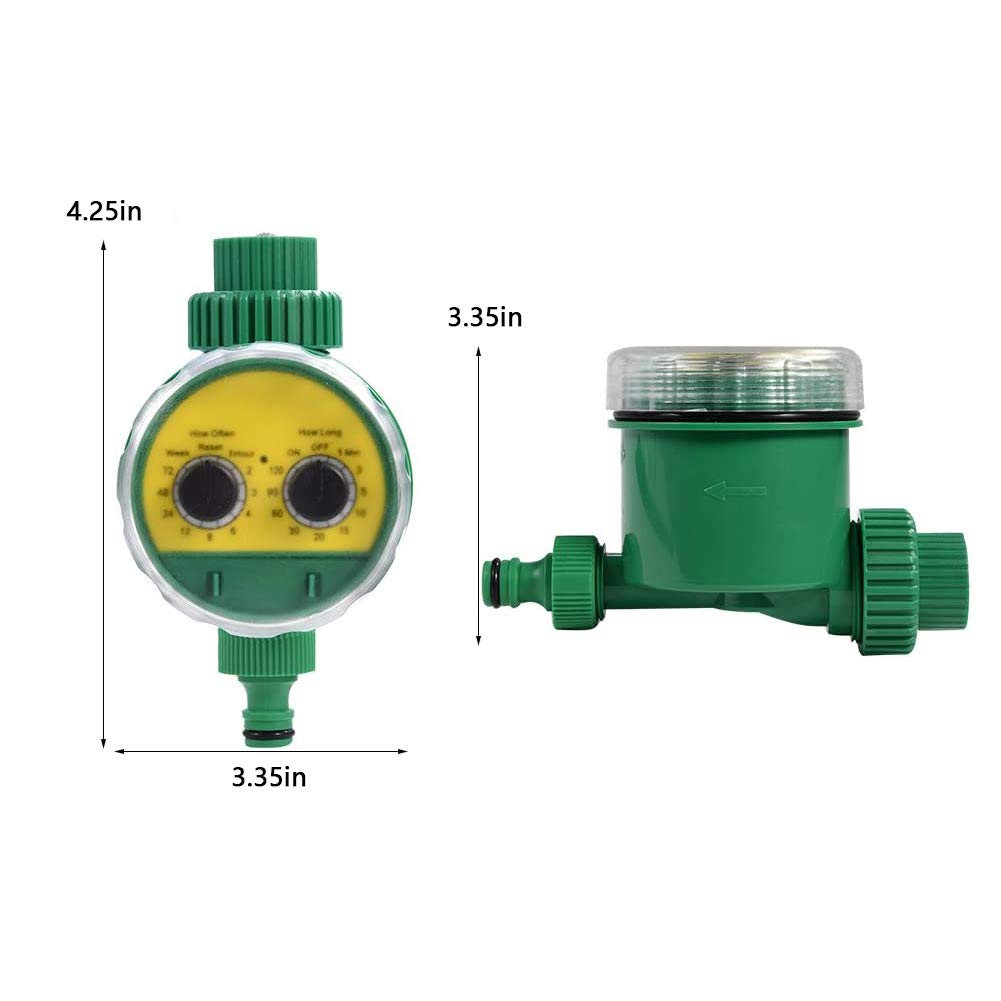 Drip Irrigation Kit, 82ft Automatic Micro Garden Irrigation System with Water Timer 1/4 Inches Blank Distribution Tubing Hose Adjustable Sprinkler Watering Drip Set