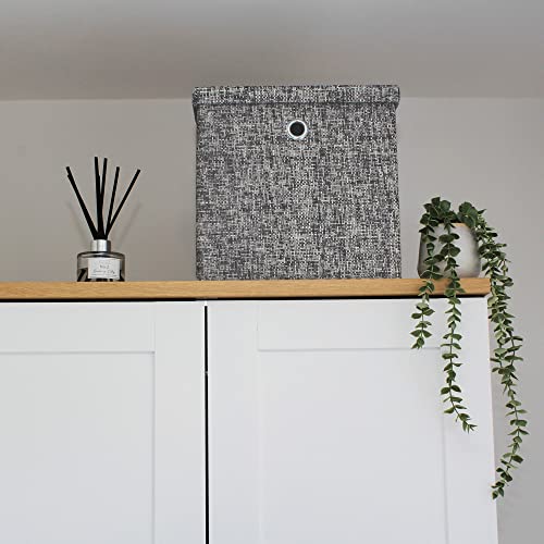 JVL Urban Square Paper Lidded Storage Basket