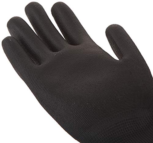 Liberty P-Grip Ultra-Thin Polyurethane Palm Coated Glove with 13-Gauge Nylon/Polyester Shell, Small, Black (Pack of 12)