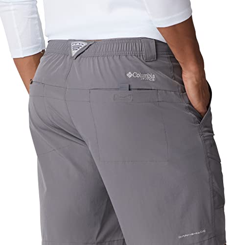 Columbia Men’s Permit III Shorts, Sun Protection, City Grey, Large
