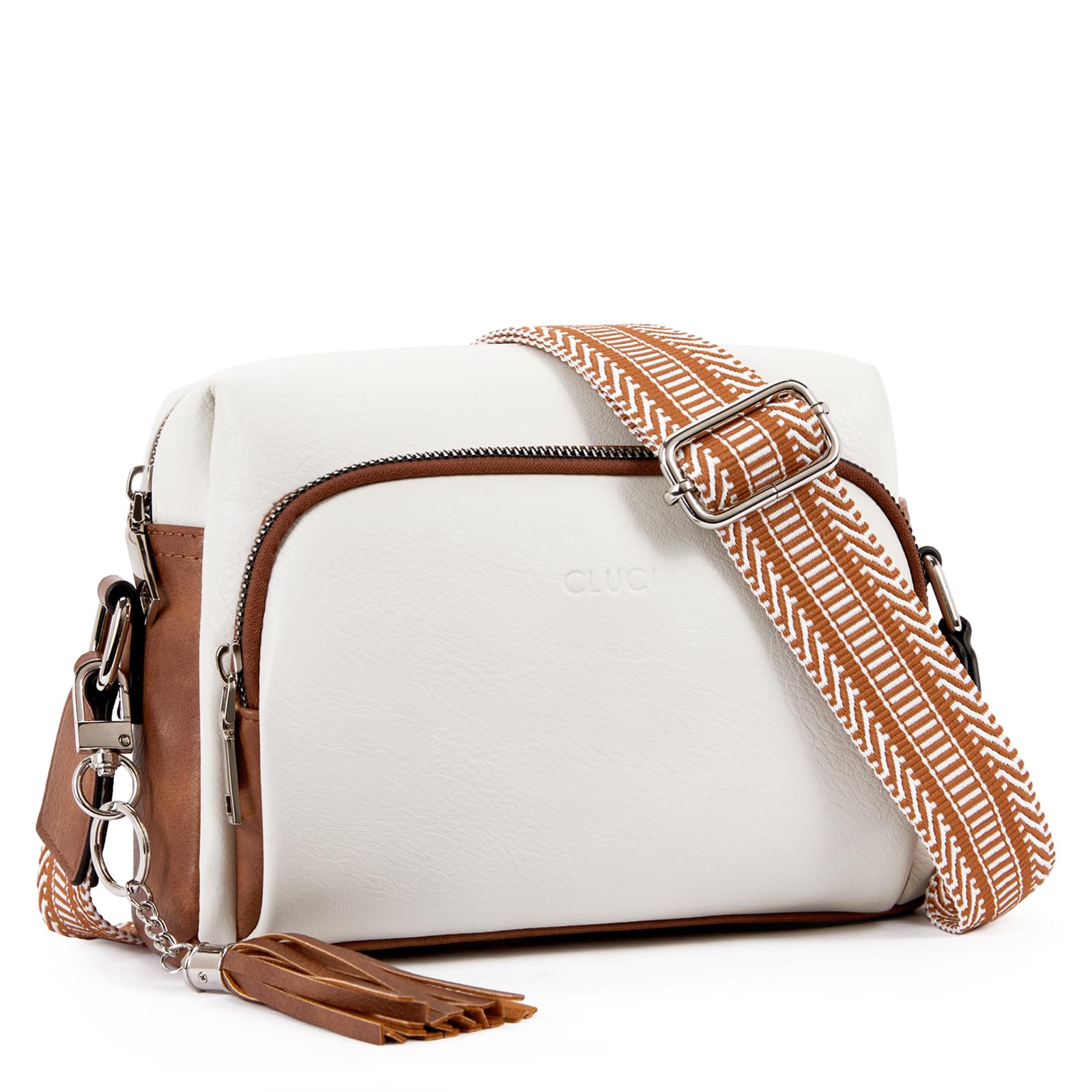 CLUCI Small Crossbody Purses for Women Trendy, Vegan Leather Women's Crossbody Handbags with Adjustable Wide Strap