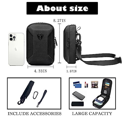 OZUKO Travel Sling Bag for Men Women,Large Capacity Multipurpose Chest Bag and Mini Crossbody Phone Bag