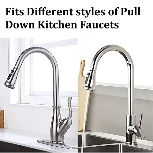 LikeHome Pull Out Spray Head for Pull Down Kitchen Faucet 3 Function Replacement Part for Pull Down Sink in Chrome Finish