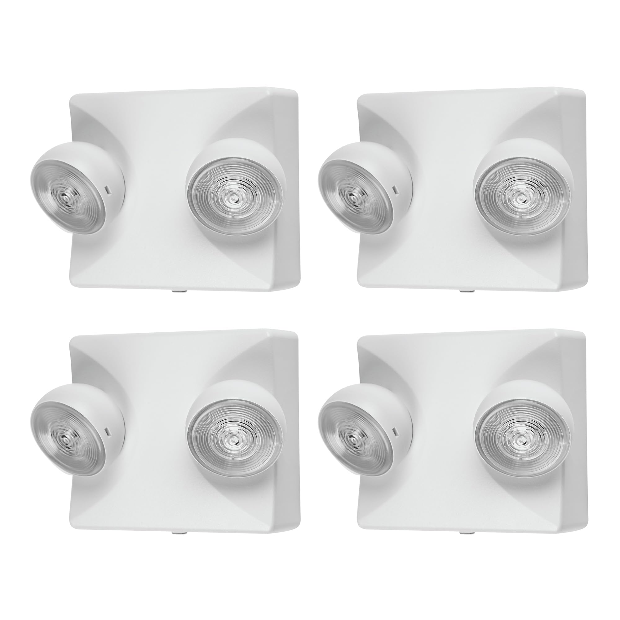 Sure-Lites All-Pro APELMINI-R 1.5 Watt Compact Emergency Light with 2 LED Heads - 90 Minutes Emergency Run Time, Adjustable Heads, Easy Installation, White Finish, 4 Pack