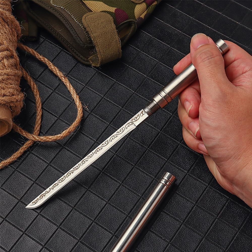 Lmoy Multipurpose Outdoor Portable Fruit Knife With Sheath - Mini Stick Knife, Cuchillo Multiusos para Fruta Portátil para Exteriores Con Funda, Multiusos Portátil Cuchillo para Fruta Con Funda