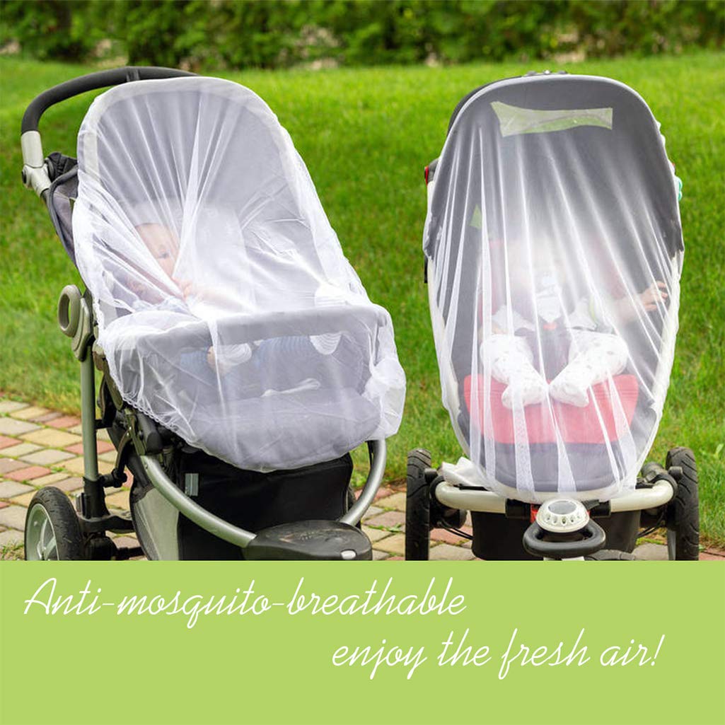 Digead Mosquito Net for Stroller, Baby Carriage, Crib and Travel Cot Full-Coverage Mosquito Net - Diameter50cm(20 inches)