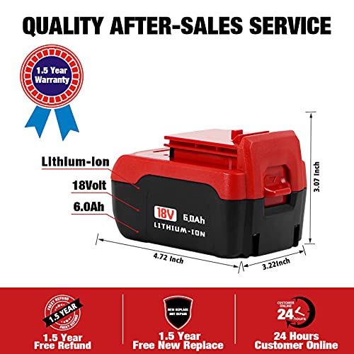 DSANKE PC18B 18V 6000mAh Lithium Ion Battery Compatible with Porter Cable 18 Volt Cordless Power Tools Battery PC18B PC18BL PC18BLX PCC489N PC18BLEX PC1800D PCXMVC Battery