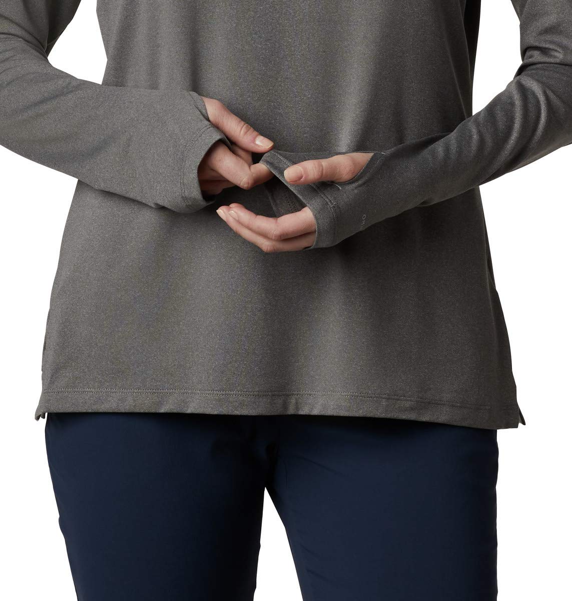 Columbia Women's Standard Tamiami Heather Knit Long Sleeve, City Grey/New Mint, X-Small