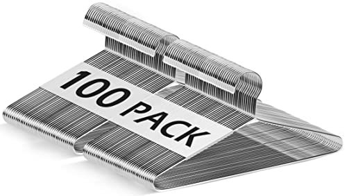 SLEEPING LAMB Metal Hangers 100 Pack Clothes Hangers - Coat Hangers for Closet-16.4 inch Stainless Steel Heavy Duty Hangers for Suits, Shirts, Pants