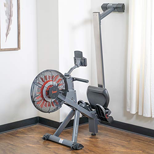 Sunny Health & Fitness Air Plus Magnetic Resistance Rowing Machine β SF-RW5940, gray