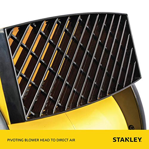 STANLEY High Velocity Pivoting Head Blower Fan โ Utility Air Mover for Drying or Ventilating Home or Construction Site. Daisy chain compatible (ST-310A-120)