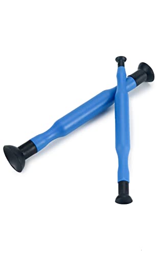 QWORK Valve Hand Lapping Stick, 4 Pack Double Ended Valve Grinding Tool with Suction Cup, Hand Valve Lapper Set 1-1/8, 1-3/8, 5/8, 3/16 Inch