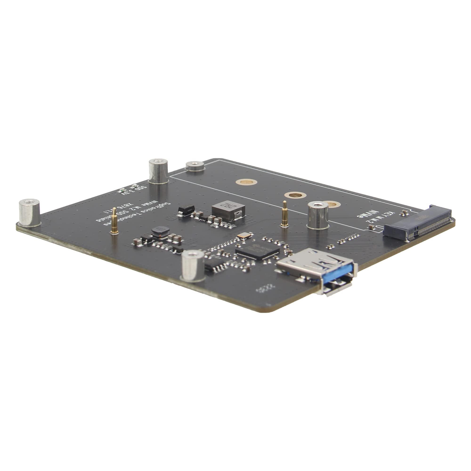 Geekworm for Raspberry Pi 4 NVME HAT, X876 V1.1 NVME M.2 SSD Storage Expansion Board UASP Supported Compatible with Raspberry Pi 4 Model B Only Support Key-M 2280 SSD