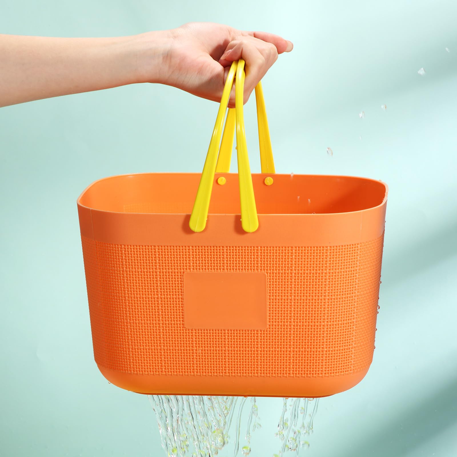 Maxcheck 30 Pcs Plastic Shower Basket with Handles Portable Storage Baskets Shower Caddy Basket Cleaning Caddy Bins Organizer for School Dorm Room Bathroom Camping Home Toy Storage Kitchen Supplies