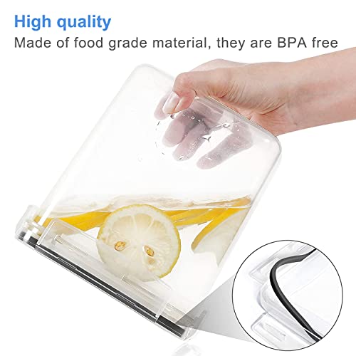 TINGFENG Airtight Food Storage Containers with Lids, BPA Free Plastic Storage Containers with Lids Food Container Sets(7 Pack), for Picnics, Kitchen Pantry Organization and Storage (Black)