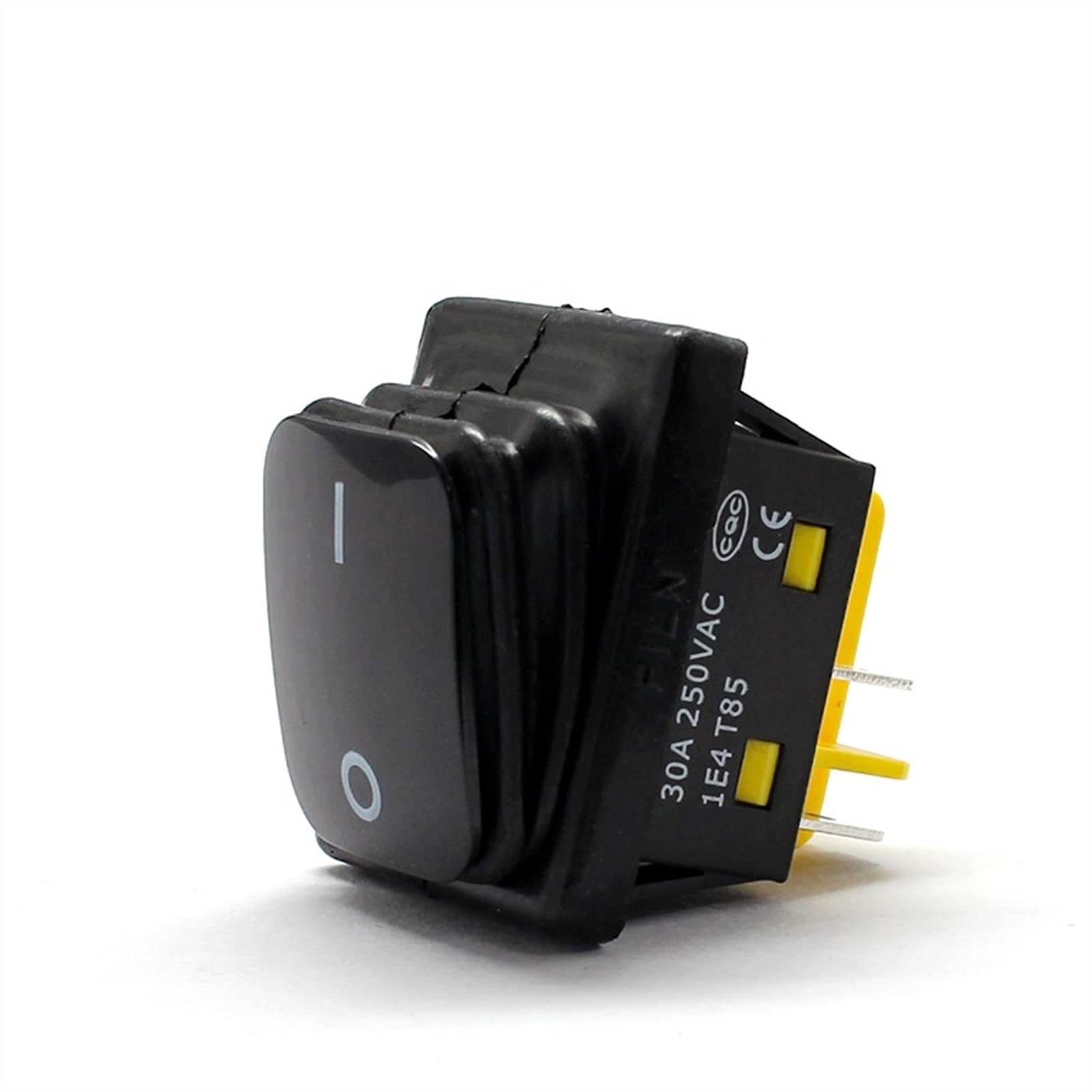 gande Micro Switch Rocker Switch on Off 30A/250V Heavy Duty 4 pin DPST IP67 Sealed Waterproof t85 Auto Boat Marine Rocker Switch Black no LED