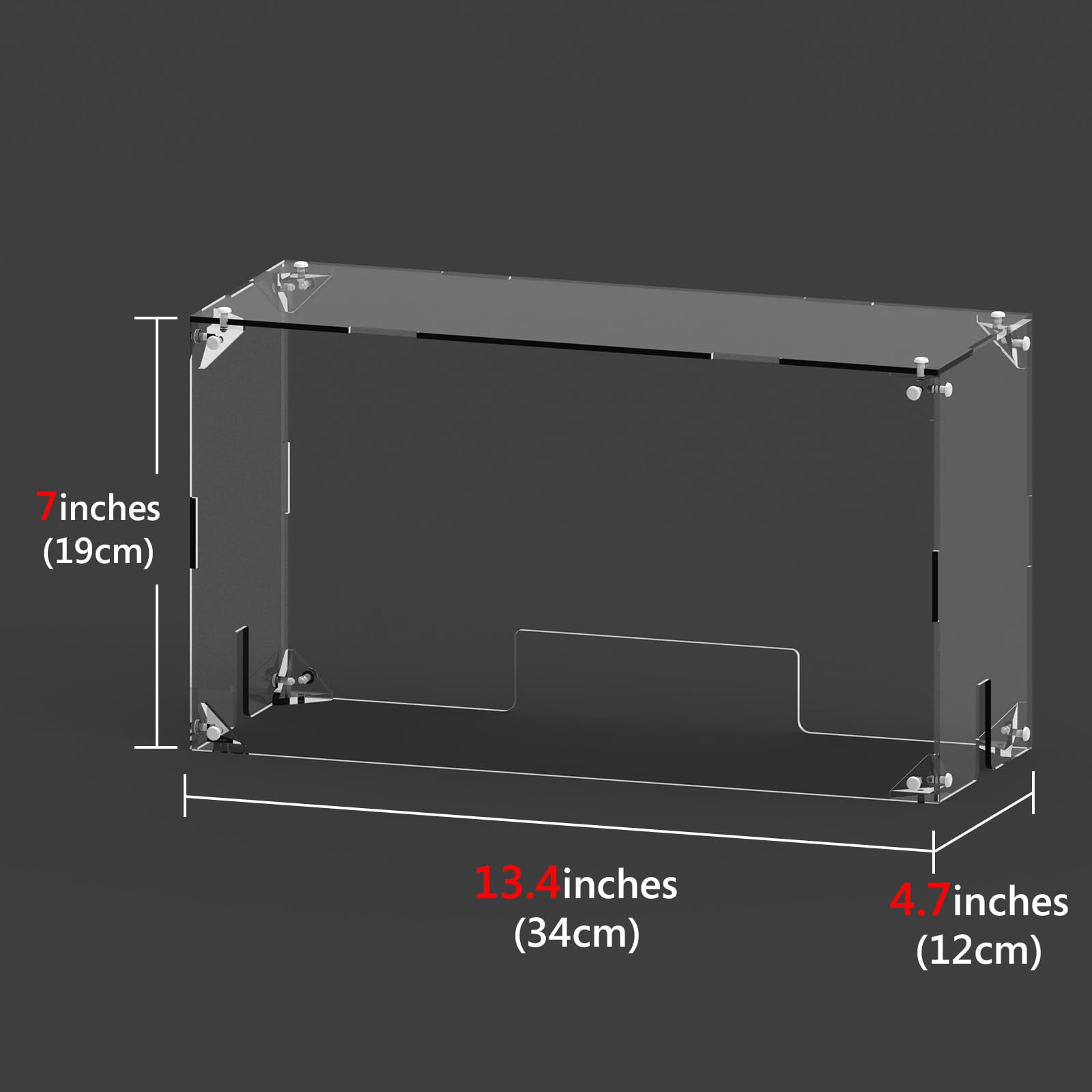 Geekria Acrylic Dust Cover Transparent Dust Guard Compatible with Steam Deck Charging Dock, Anti Scratch Waterproof Protective Clear Acrylic Cover Sleeve Display Box