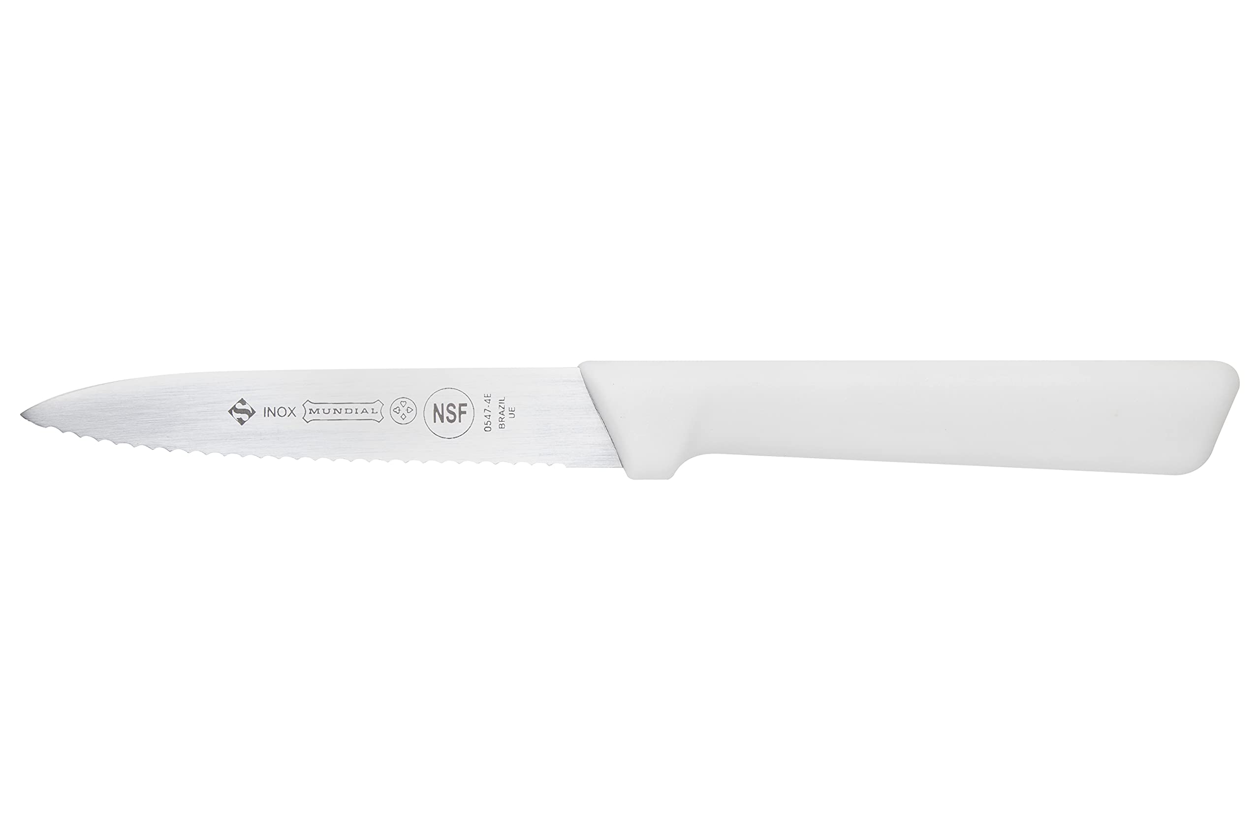 Mundial SCW0547-4E - 4 in Serrated Paring Knife, Set of 3 with White Handle