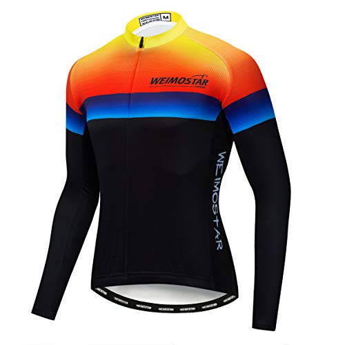 Cycling Jerseys Men Autumn Bicycle Clothing Long Sleeve MTB Jersey Breathable Cycling Sportswear…