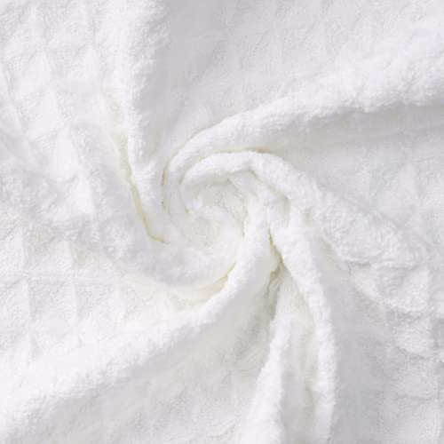 Microfiber Premium Dish Cloths, 12 x 12 inches, Super Absorbent and Soft, Waffle Weave Designed Lint-Free Reusable Kitchen Towels, Perfect for Household Cleaning (Pink&White, 6)