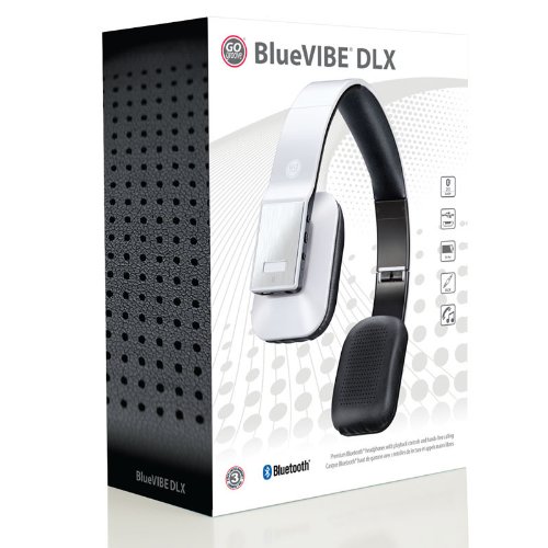 GOgroove BlueVIBE DLX Bluetooth Lightweight Wireless Over The Ear Headphones – 14 Hour Battery Life & 3.5mm Aux Input – Padded & Noise Isolating Plush Earpads for Comfort – Water Resistant Hard Case
