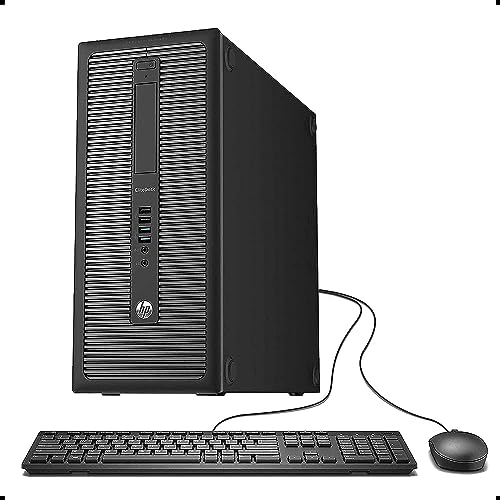 HP EliteDesk 800 G1 Tower Computer Desktop PC, Intel Core i7-4790 3.6GHz Processor, 16GB RAM, 1TB SSD, WiFi, Bluetooth, RGB Keyboard&USB Mouse, Windows 10 Pro (Renewed), Black