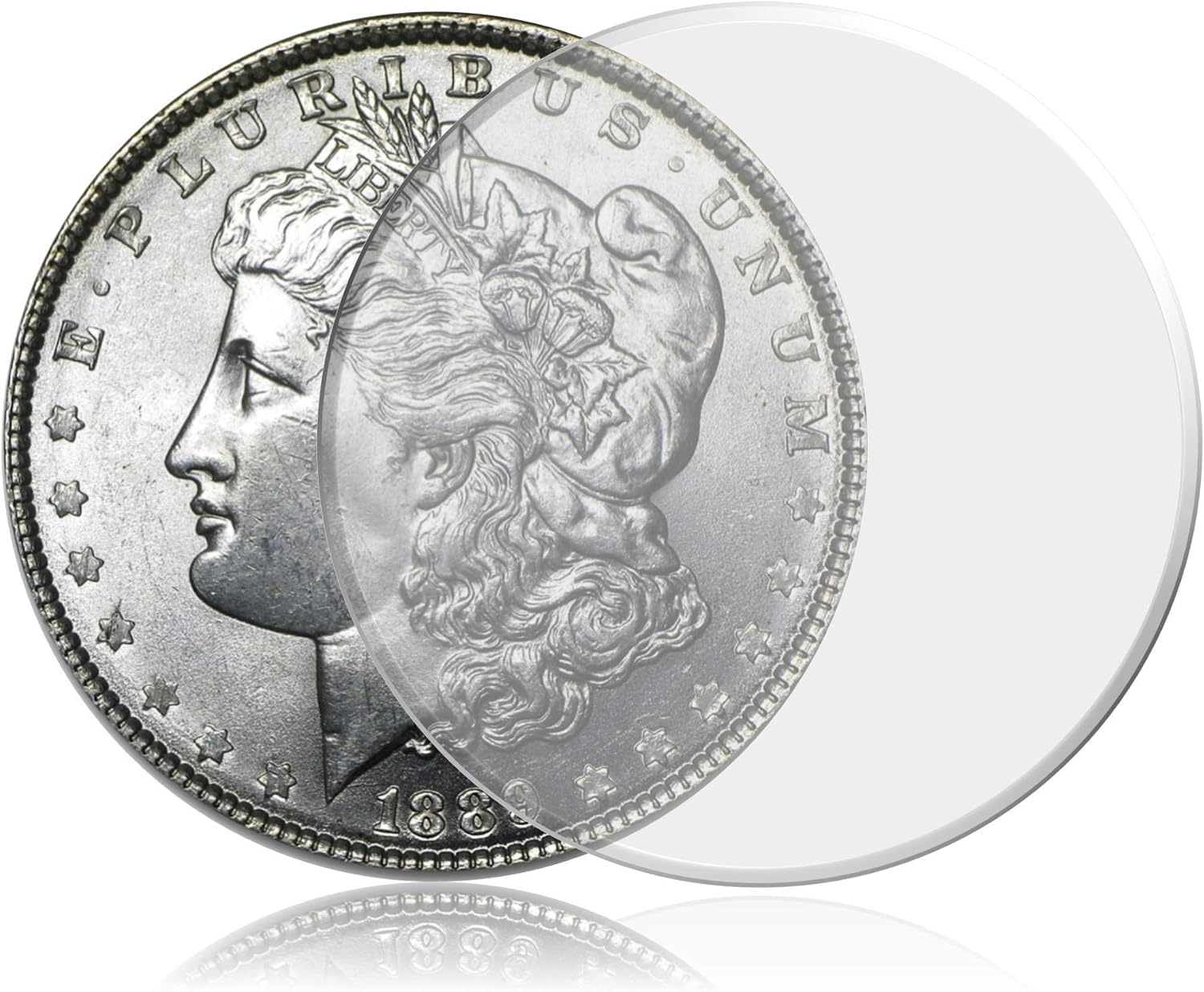 Guardhouse 38mm Coin Capsules for Morgan, Peace, Eisenhower Silver Dollar (100 2 Boxes of 50 Capsules)