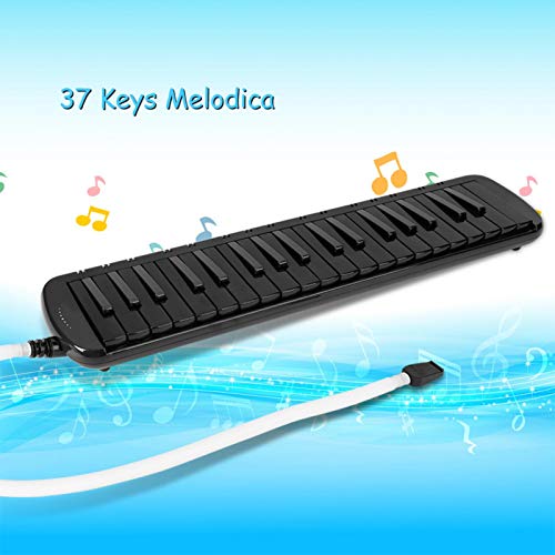 F‑37s Melodica 37 key Blowpipe Mouthpiece Piano Keyboard Pianica Built In Keyboard Wind Musical Instrument Suitable for Beginner Practice(Red)