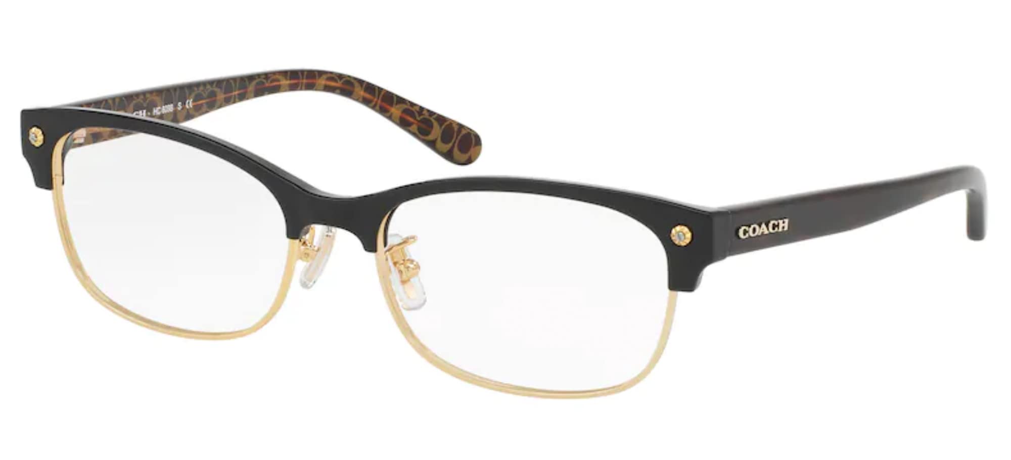 Coach Eyeglasses HC 6098 5432 Black/Light Gold