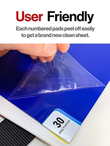 IPRIMIO Premium Sticky Door Mats - 0.04mm Thick – 18”x 36" - 4 Pack of 30 Sheets - Sticky Floor Peel Off mat Clean Room Laboratory, Hospitals, Office, Construction, Home, Clinics