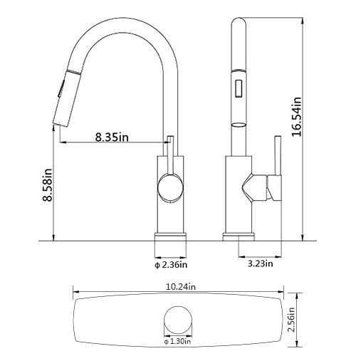 Gold Kitchen Faucet, FORIOUS Kitchen Faucet with Pull Down Sprayer Brushed Gold, 2.25 GPM Kitchen Sink Faucet High Water Pressure, Brass Copper Kitchen Faucets 1 or 3 Hole, Champagne Bronze