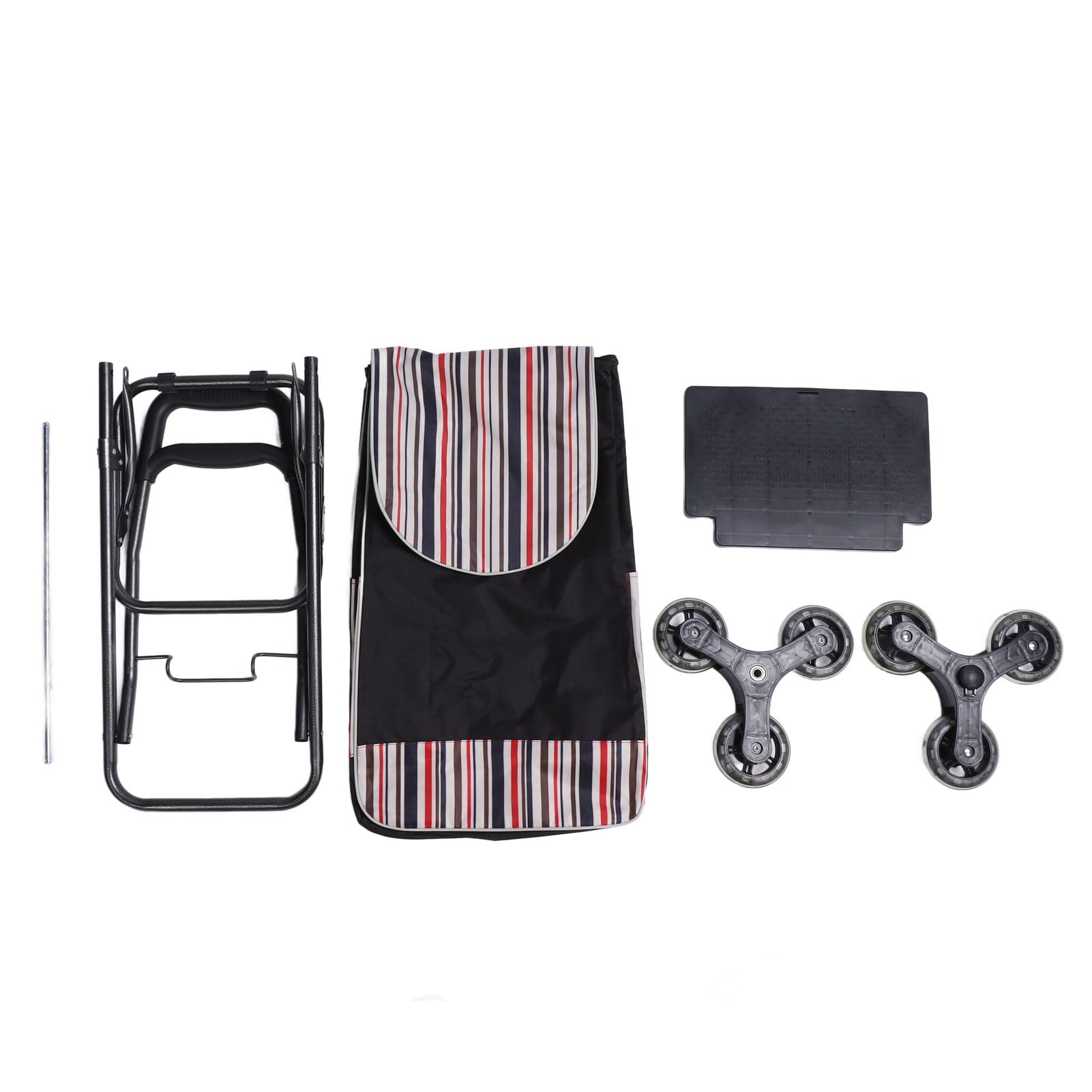 Generic Hand Truck, Easy to Push Wheel Shopping Cart with Bag for Moving (Black Strip), Genericha42kxy1gn-12