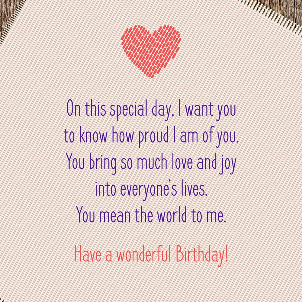 Prime Greetings Happy Birthday Card For Daughter, Made in America, Eco-Friendly, Thick Card Stock with Premium Envelope 5in x 7.75in, Packaged in Protective Mailer