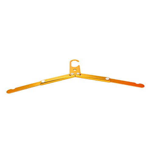Tsnamay 2Pcs Orange Closet Clothes Hangers Folded Hangers Travel Hangers Metal Aluminum Hanger