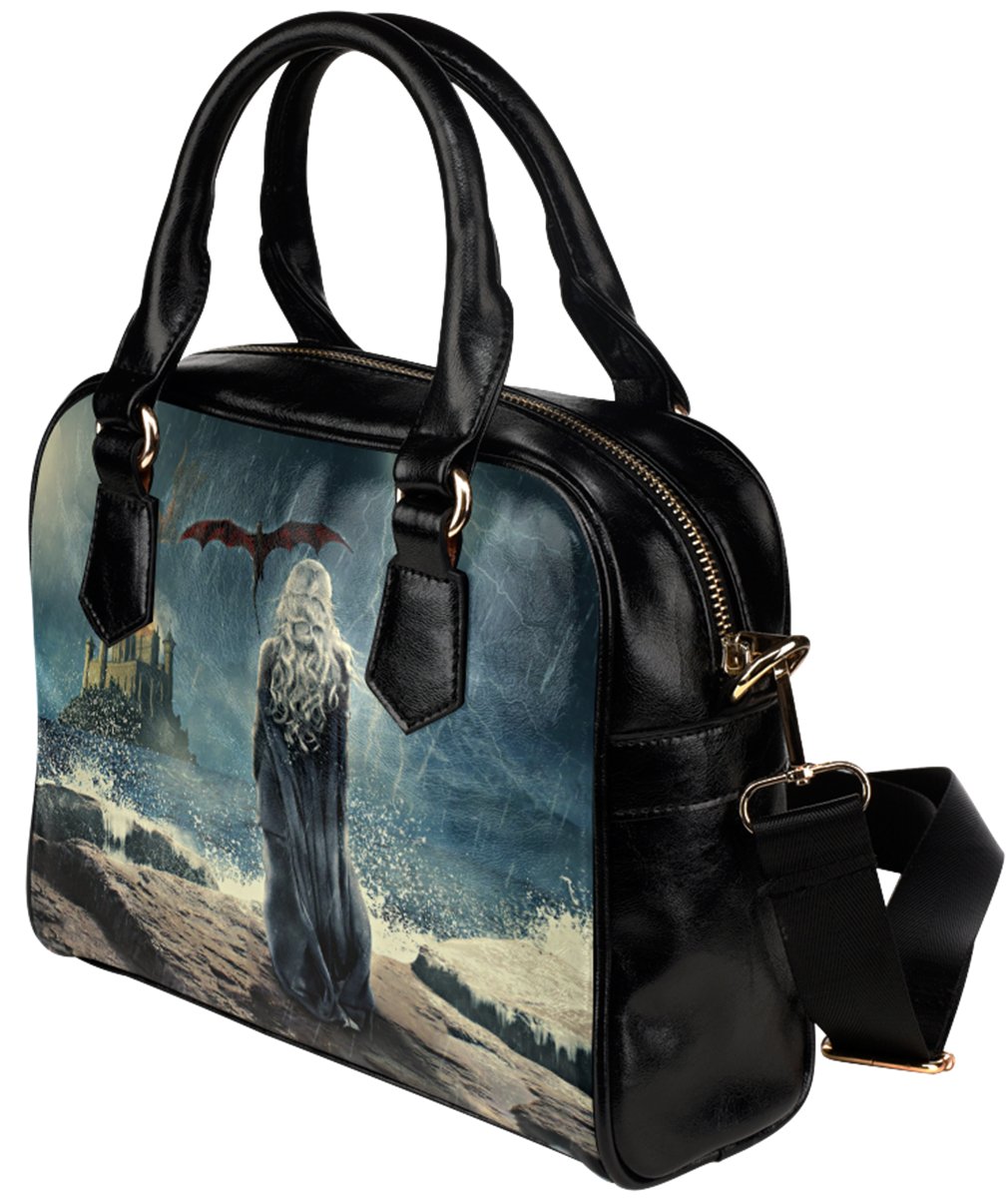 Women Female Crossbody Shoulder Top-handle Bags Shell Handbag with Daenerys Targaryen-Game of Thrones Pattern